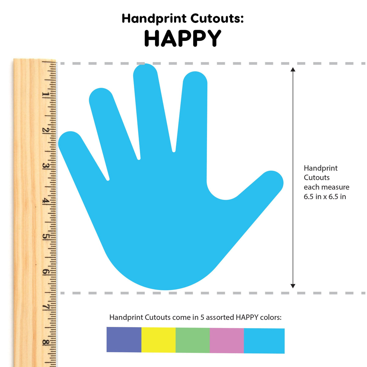 Handprint HAPPY Cutouts with IDEA GUIDE – FreshCut Crafts