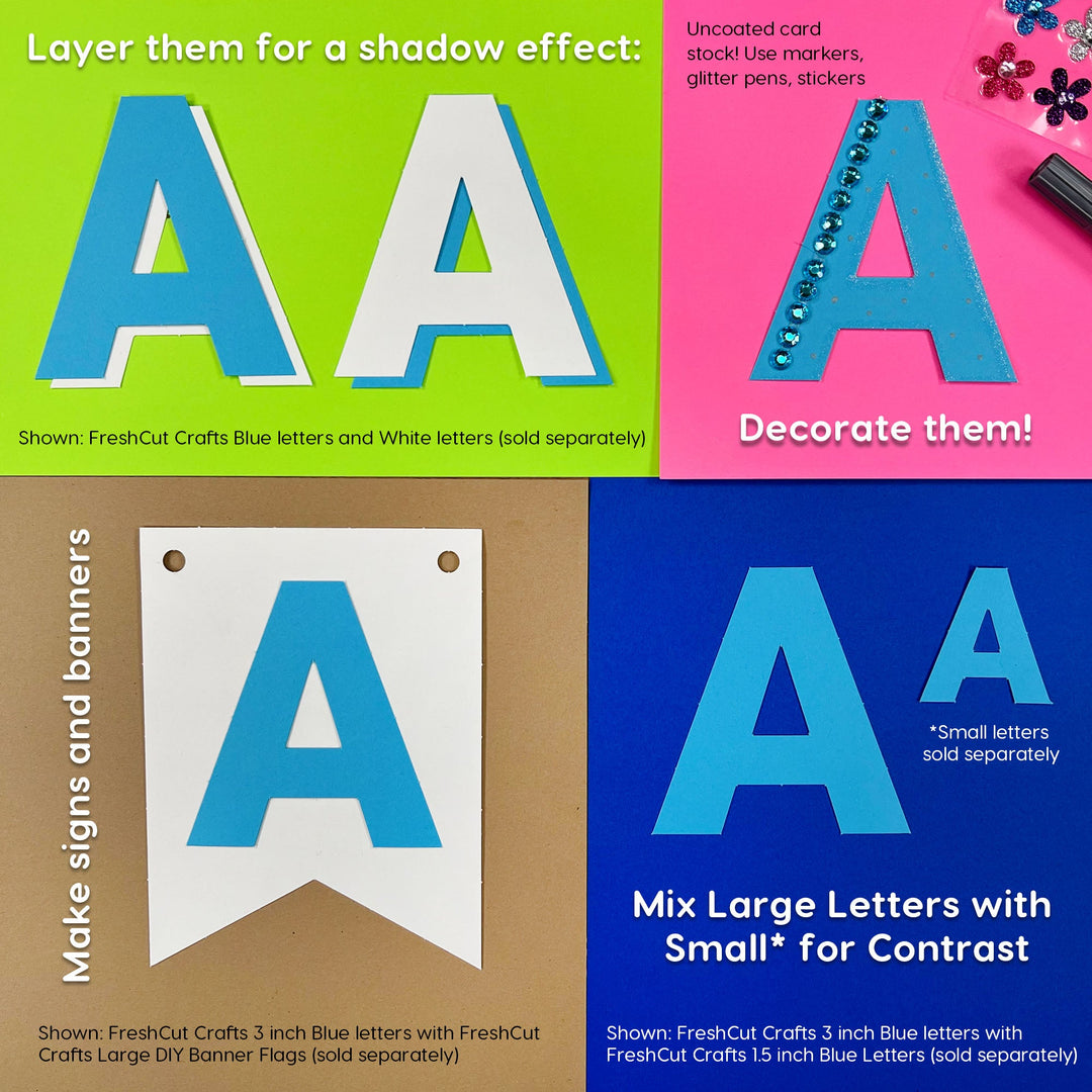 3 inch Letters & Numbers – FreshCut Crafts