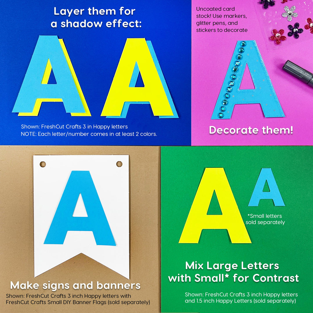 3 inch Letters & Numbers – FreshCut Crafts