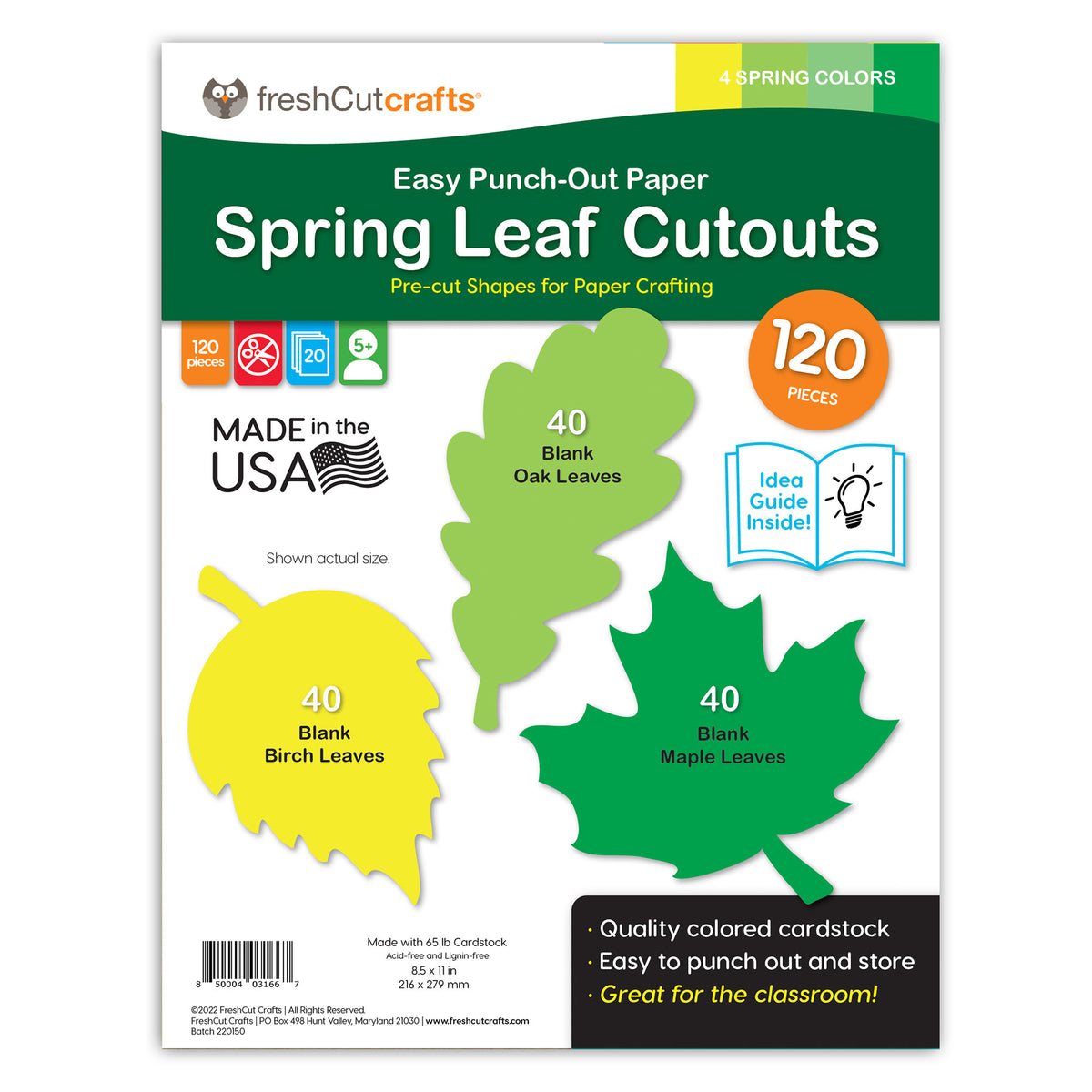 Spring Leaf Paper Cutouts with IDEA Guide – FreshCut Crafts