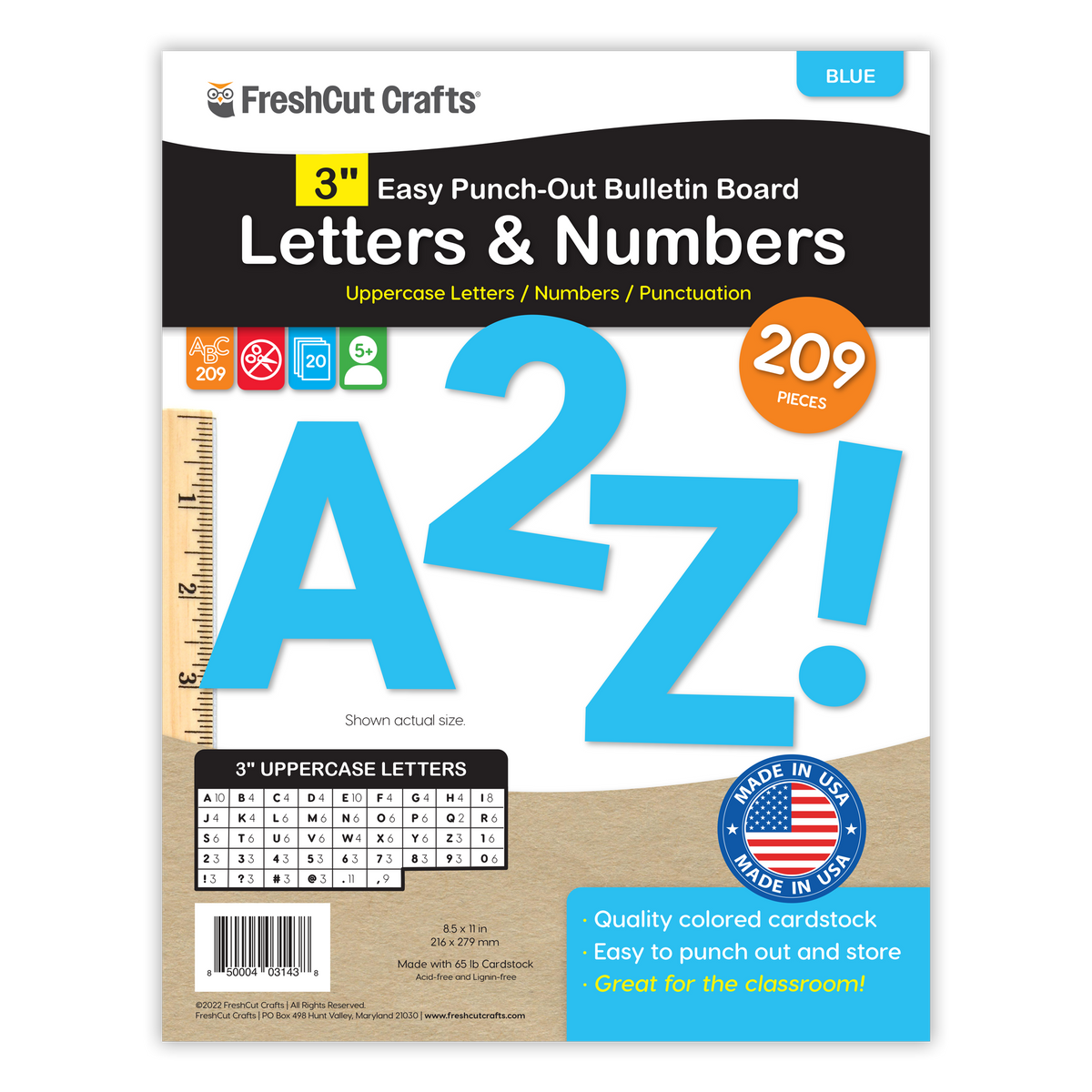 3 inch Letters & Numbers – FreshCut Crafts