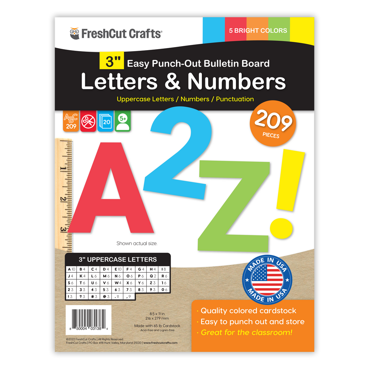3 inch Letters & Numbers – FreshCut Crafts