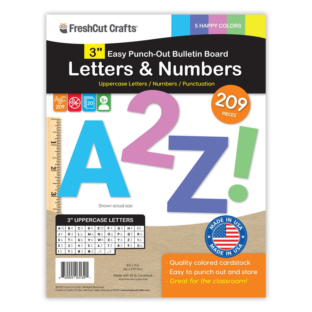3 inch Letters & Numbers – FreshCut Crafts