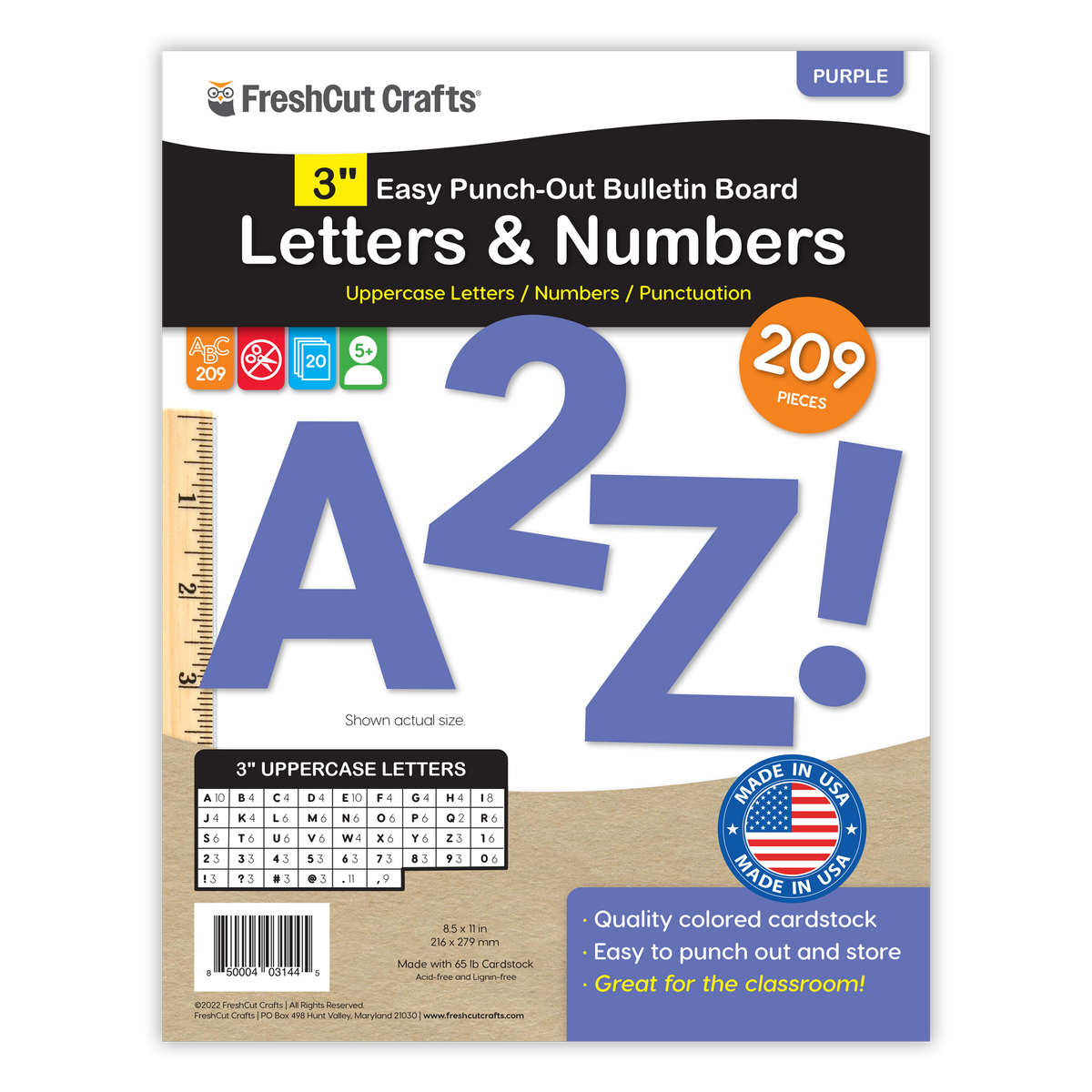 3 inch Letters & Numbers – FreshCut Crafts