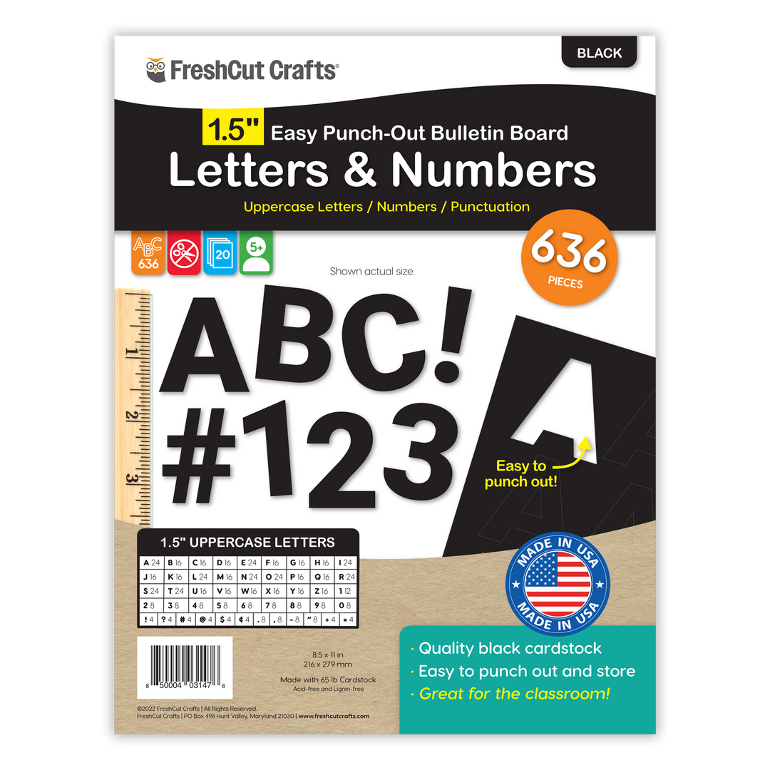 Bulletin Board Letters – 1.5 inch – FreshCut Crafts