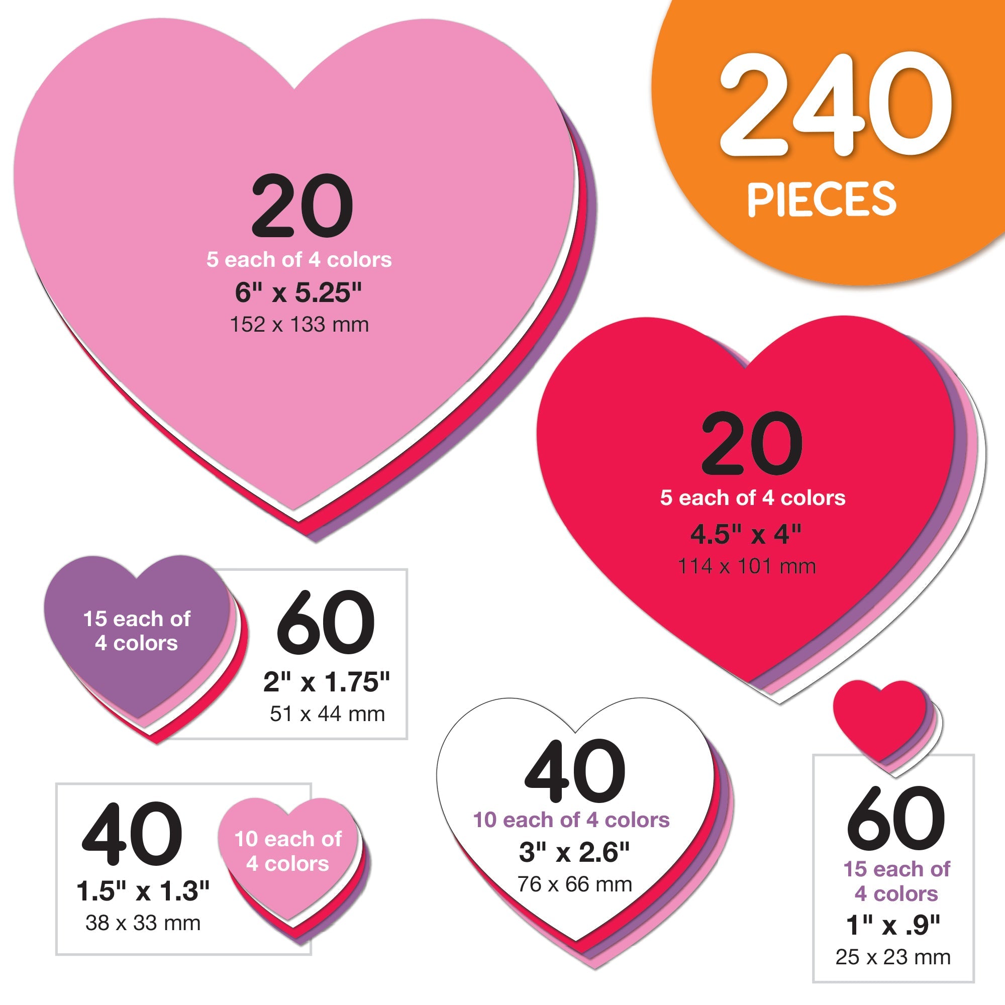 Hearts SWEET Cutouts – FreshCut Crafts