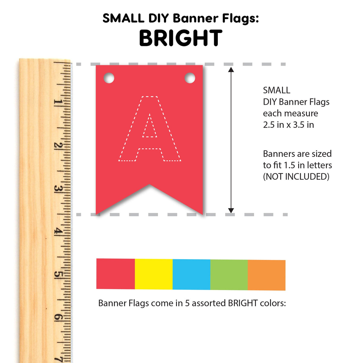 Small BRIGHT Pennant Banners – FreshCut Crafts