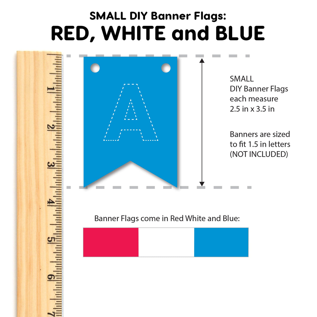 Small Red White & Blue Pennant Banners – FreshCut Crafts